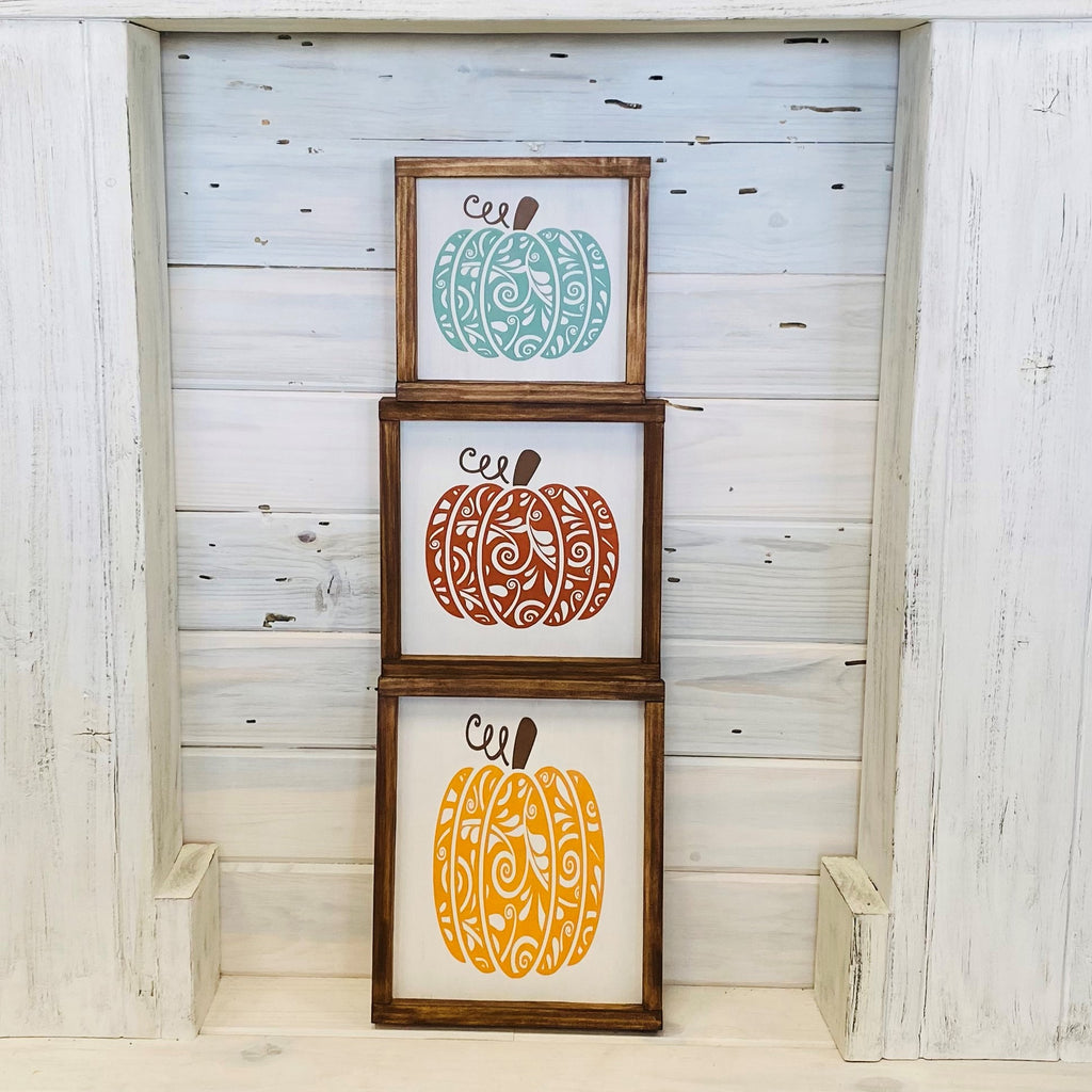 Fancy Framed Pumpkins – Hammer & Stain Treasure Valley